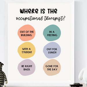 Where is the Occupational Therapist Poster, Printable OT Poster, OT ...