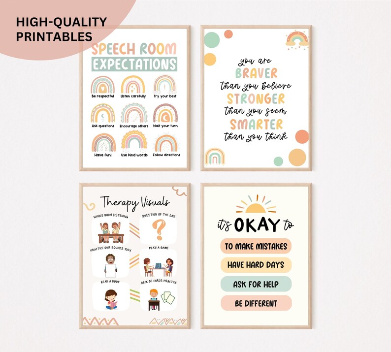 Welcome to Speech Bundle, Set of 12, Speech Language Pathology Posters ...