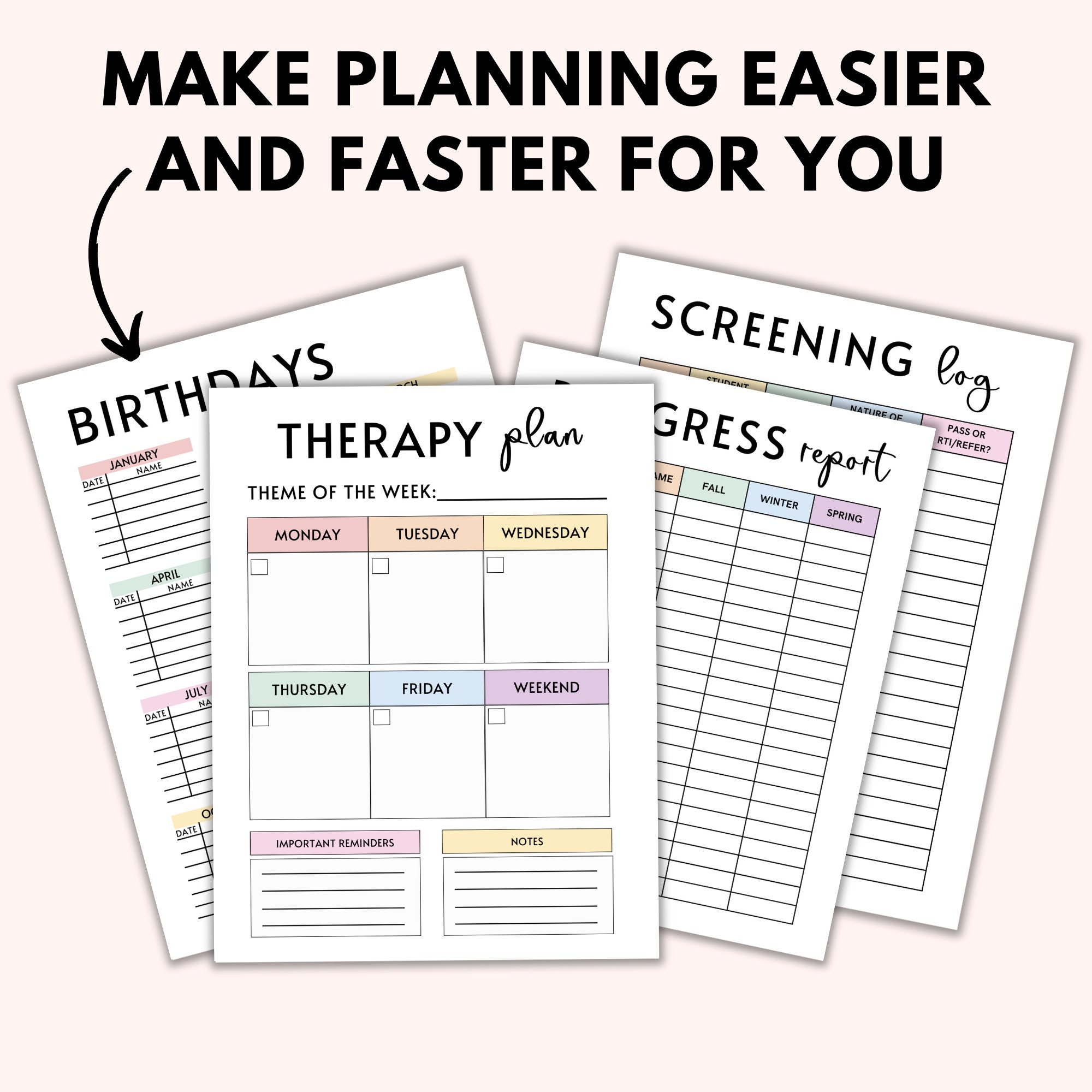 Speech Therapy Planner, Speech Planner, IEP Planner, SLP Planner ...