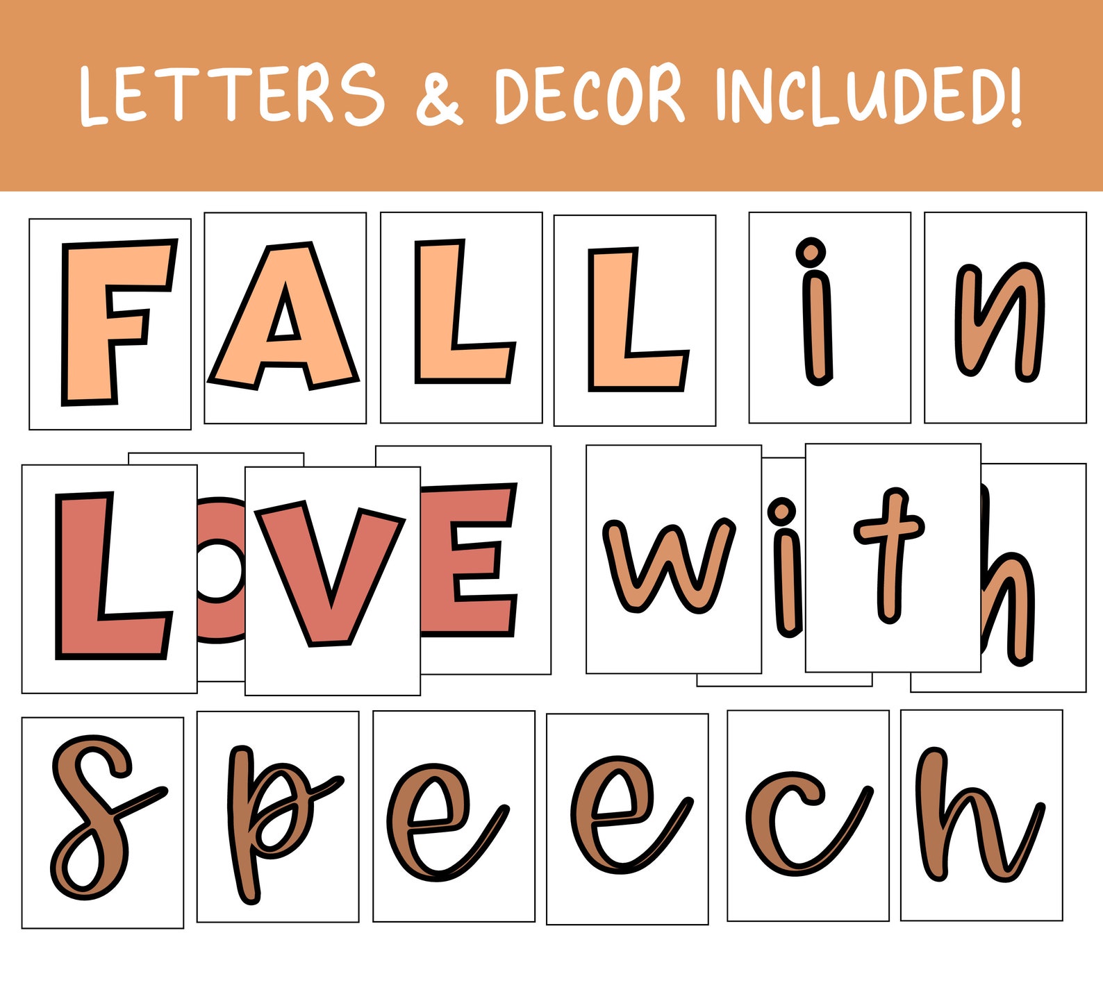 Speech Therapy Fall Decor Bulletin Board Speech and Language - Etsy
