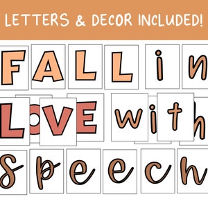 Speech Therapy Fall Decor Bulletin Board, Speech and Language Bulletin ...