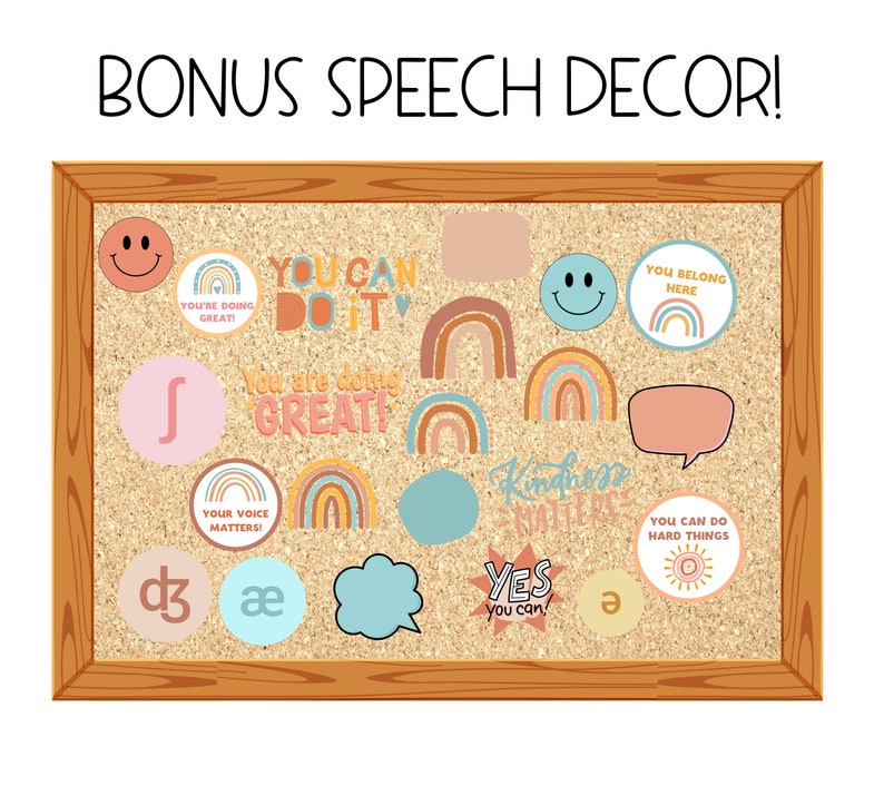 Pastel Rainbow Speech Therapy Classroom Decor, Speech and Language ...