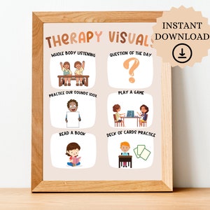 Boho Speech Therapy Visuals Poster, SLP Classroom and Office Decor ...