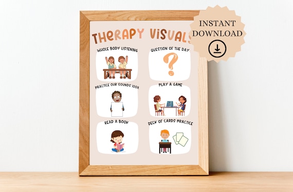 Boho Speech Therapy Visuals Poster SLP Classroom and Office - Etsy