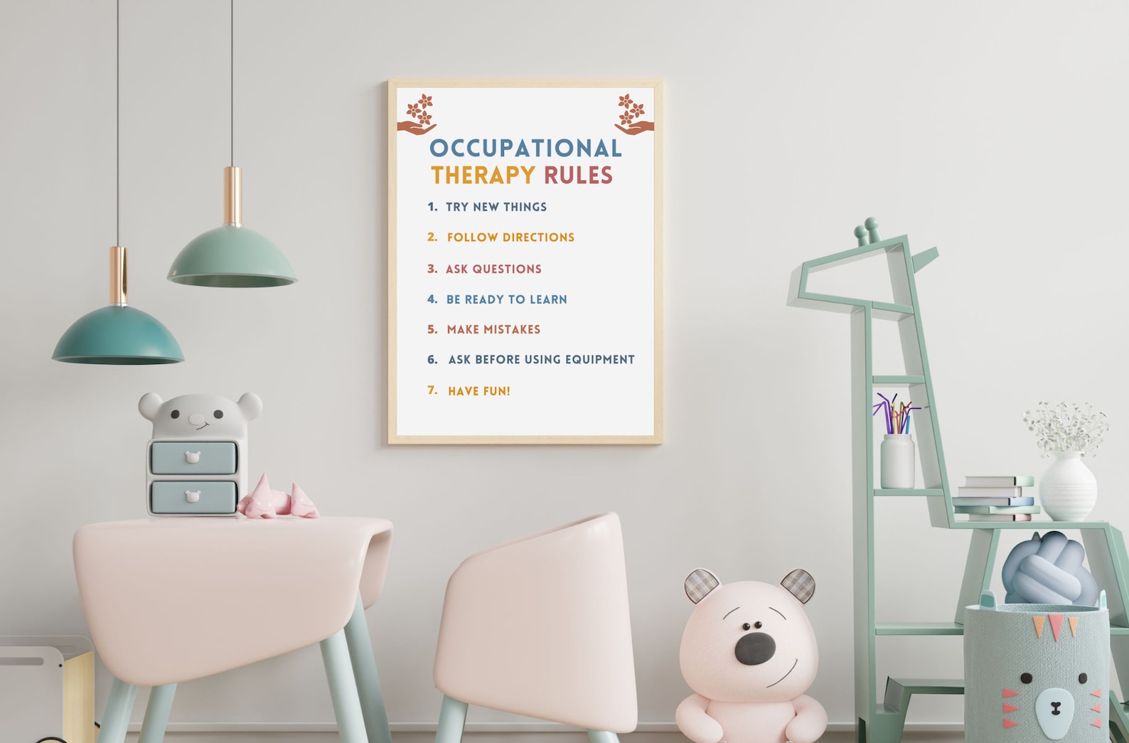 OT Room Expectations, Occupational Therapy Poster, Digital OT Print ...