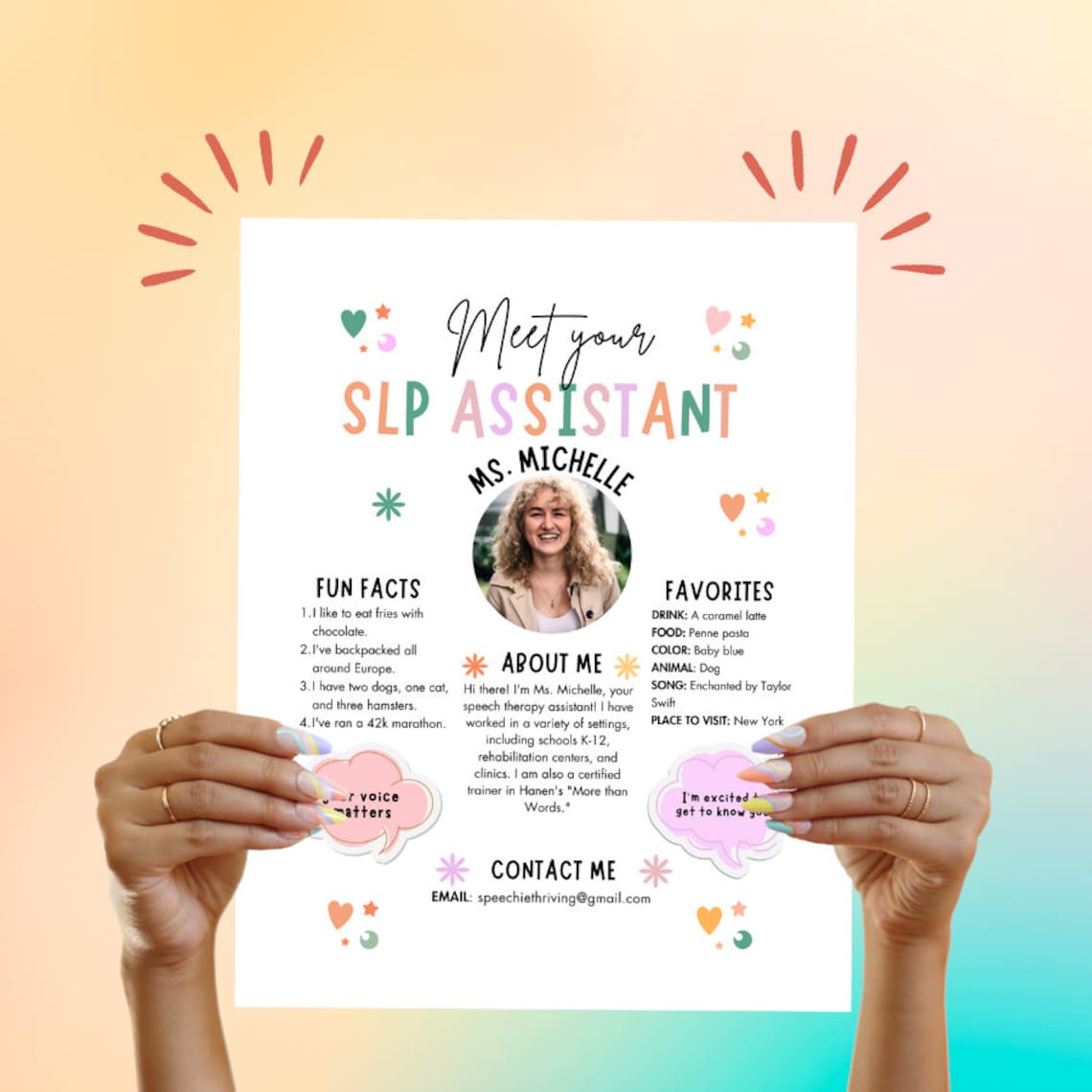 Meet the Speech Language Pathologist Assistant, Meet the SLPA Template ...