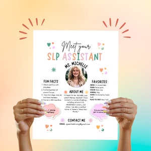 Meet the Speech Language Pathologist Assistant, Meet the SLPA Template ...