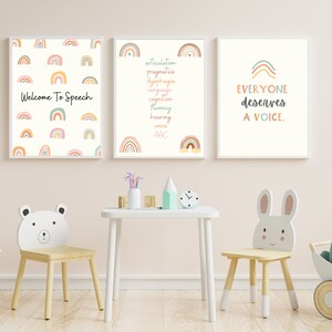 Pastel Rainbow Speech Therapy Classroom Decor, Speech and Language ...