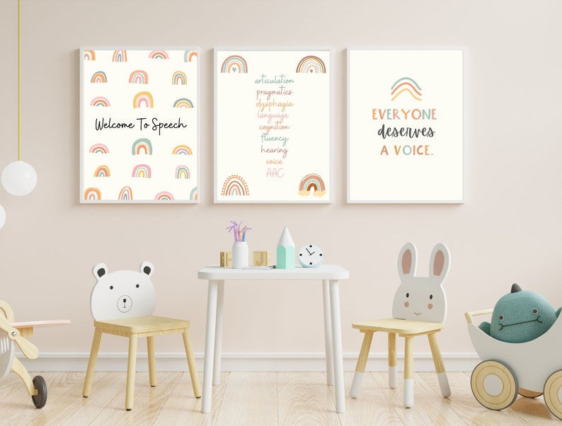 Pastel Rainbow Speech Therapy Classroom Decor Speech and - Etsy