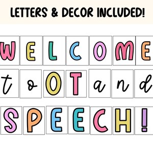 Welcome to OT and Speech Board Kit, OT & Speech Decor, School Bulletin ...