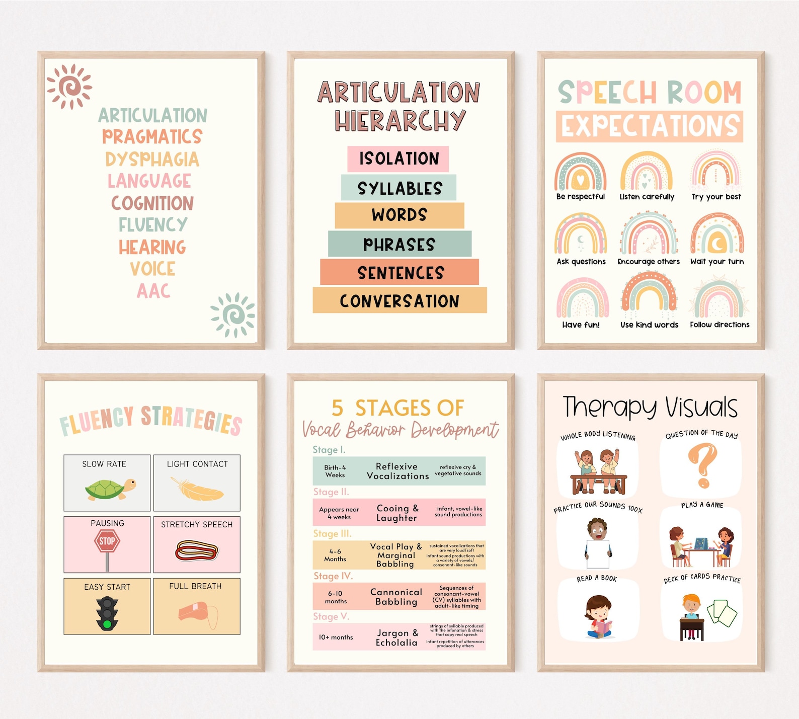 Soft Boho Speech Therapy Classroom and Office Decor SLP - Etsy