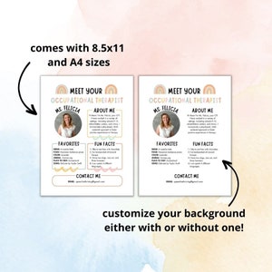 Meet the Occupational Therapist, Meet the OT Template, Canva Editable ...