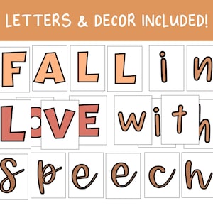 Fall Speech Bulletin Board Bundle Fall Speech Bulletin Kit - Etsy