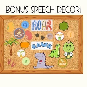 Dinosaur Themed Speech Therapy Decor Bundle, Speech Therapy Classroom ...