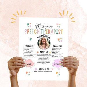 Meet the SLP Editable Template, Meet the Speech Therapist Canva ...