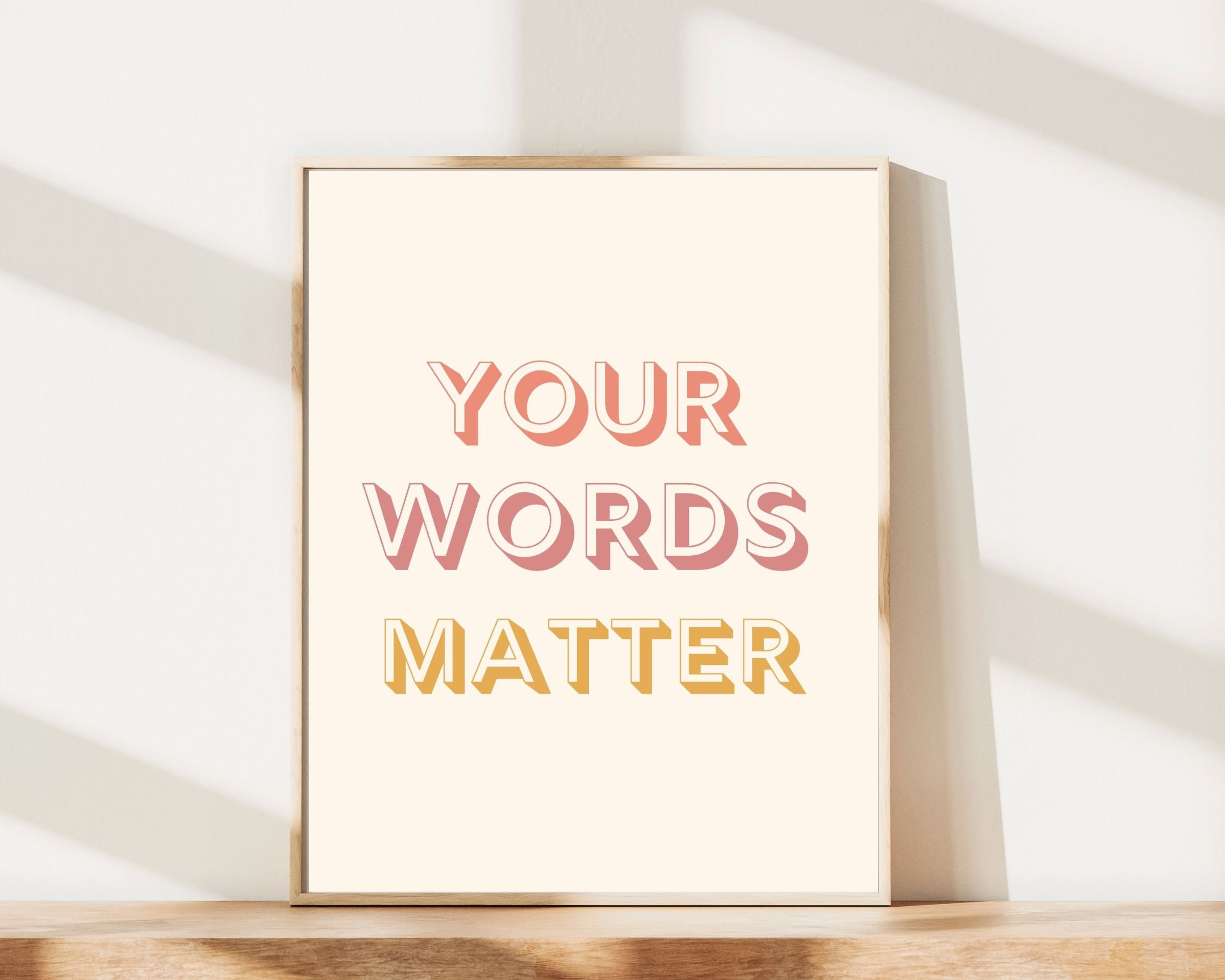 Diversity Your Words Matter Poster Speech Wall Art for Slps - Etsy