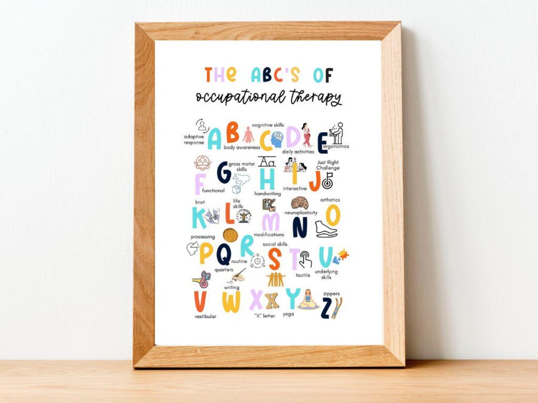 Colorful Abc's of Occupational Therapy, Occupational Therapy Poster ...