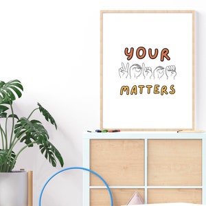 Your Words Matter Digital Download, Speech Therapy Decor,|slp Gifts ...