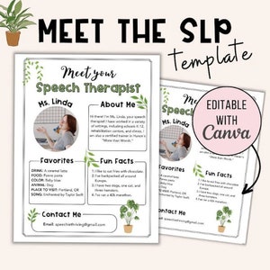 Ultimate Boho Plants Speech Bundle, SLP Planner, Meet the SLP Canva ...