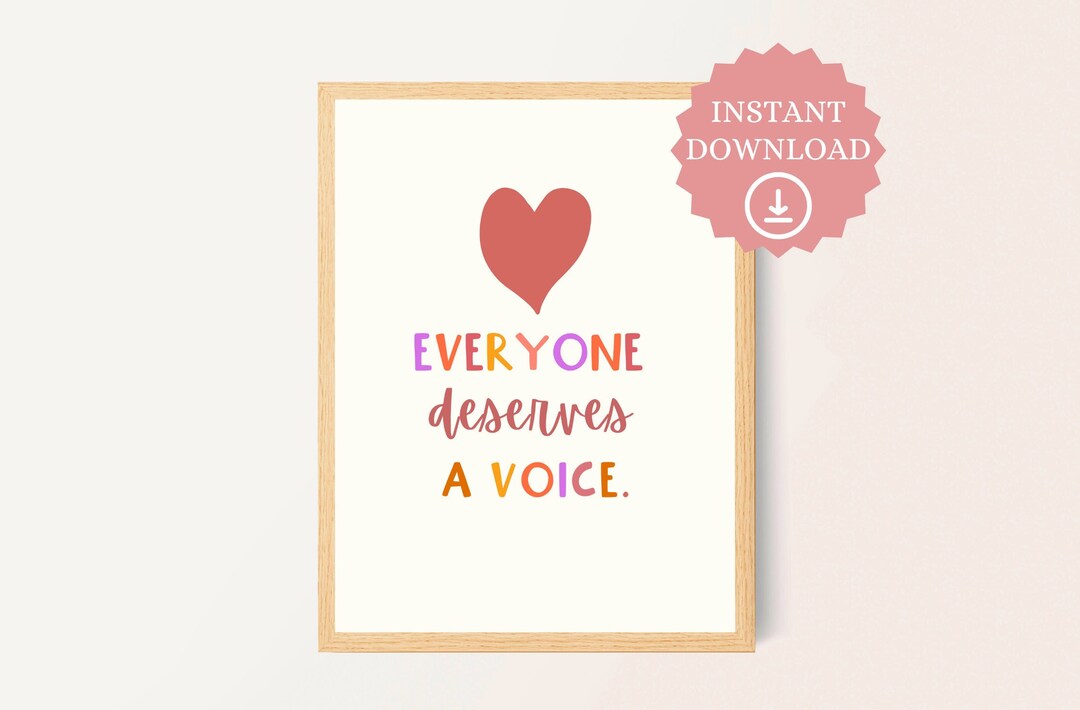Valentine's Day Speech Poster, Speech Therapy Wall Art, Speech Room ...