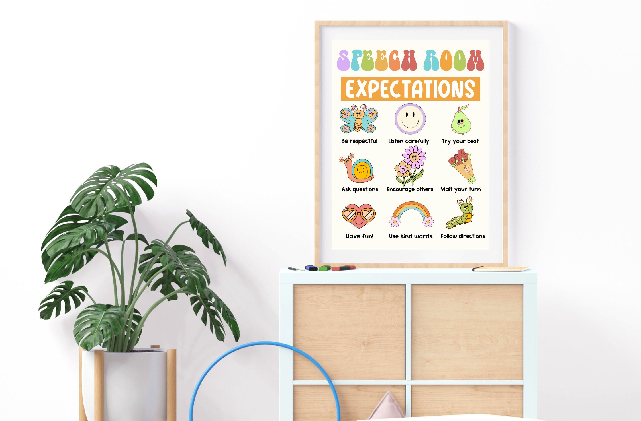 Speech Room Expectations Poster Groovy Speech Expectations - Etsy