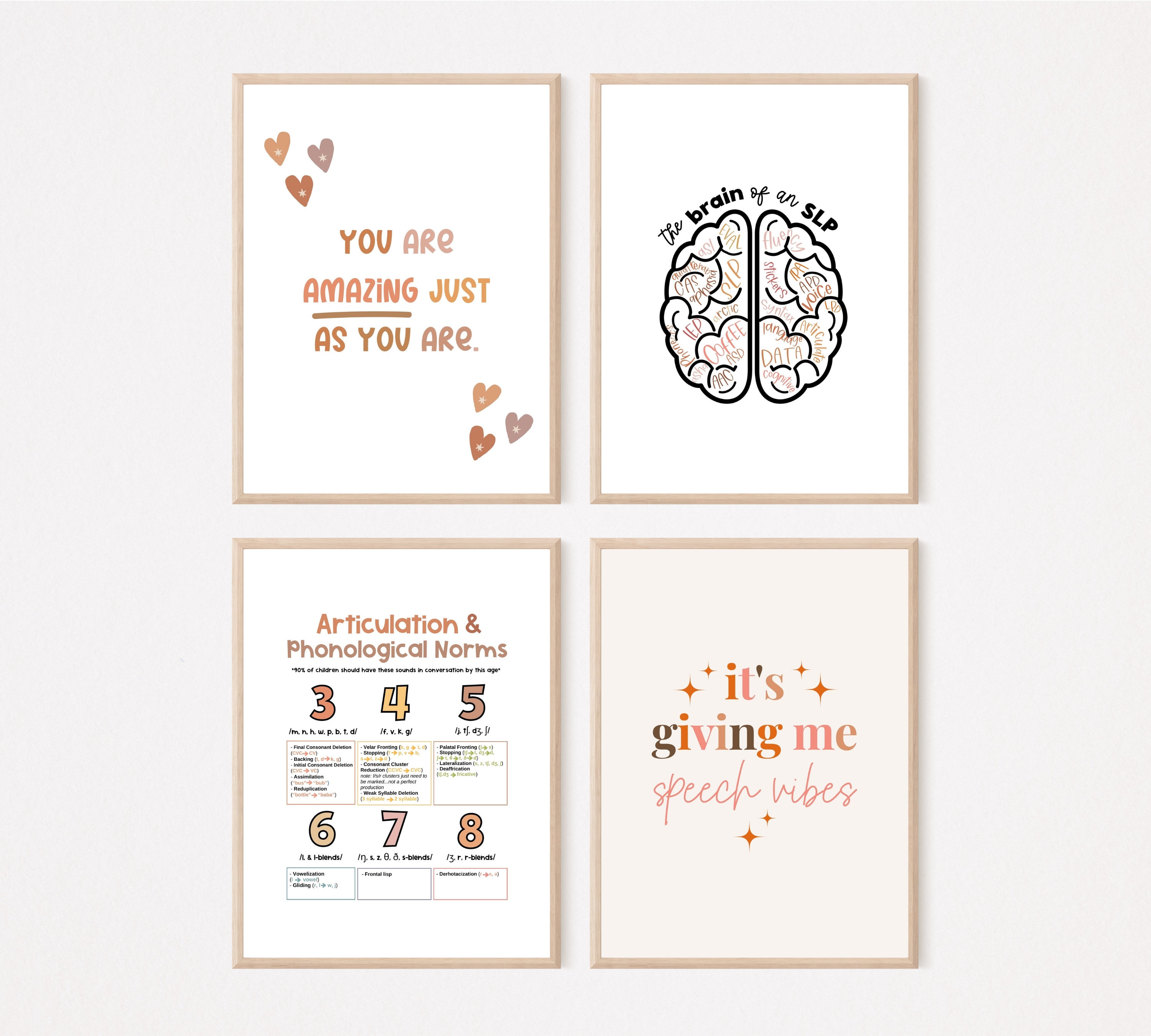 Boho Speech Therapy Decor Bundle, Set of 16, Printable Speech Room ...