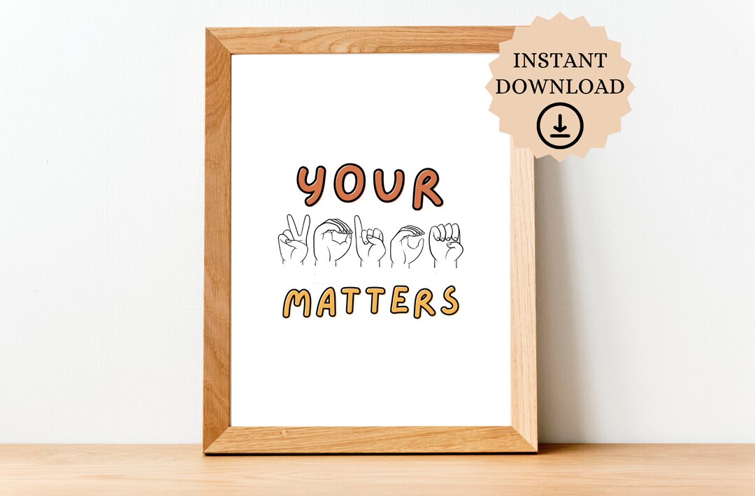 Your Words Matter Digital Download, Speech Therapy Decor,|slp Gifts ...