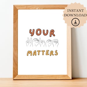 Your Words Matter Digital Download, Speech Therapy Decor,|slp Gifts ...