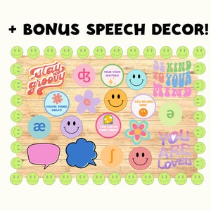 Groovy Speech Therapy Classroom and Office Decor, Speech and Language ...