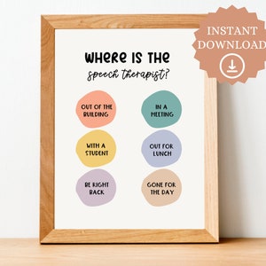 Where is the Speech Therapist, SLP Poster, Speech Therapist Gift, SLP ...