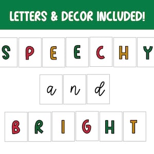 Christmas Speech and Language Bulletin Board, Classroom Bulletin Board ...