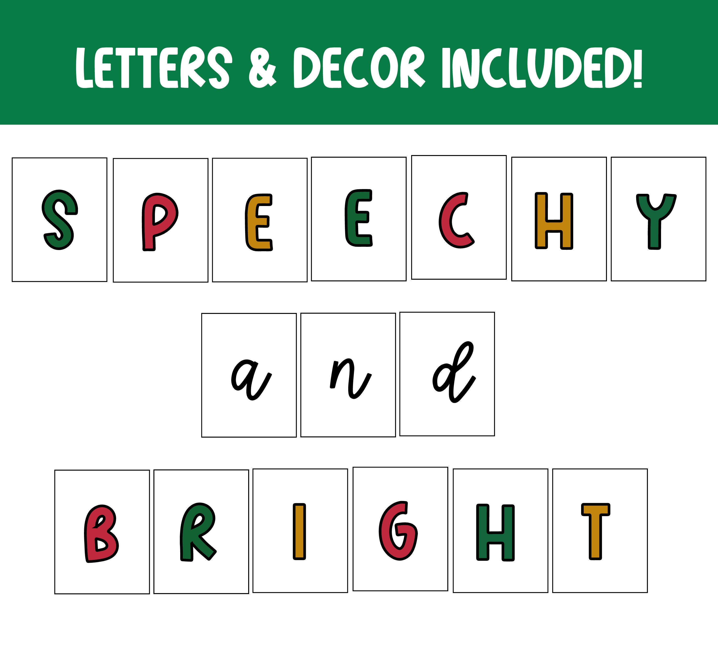 Christmas Speech and Language Bulletin Board, Classroom Bulletin Board ...