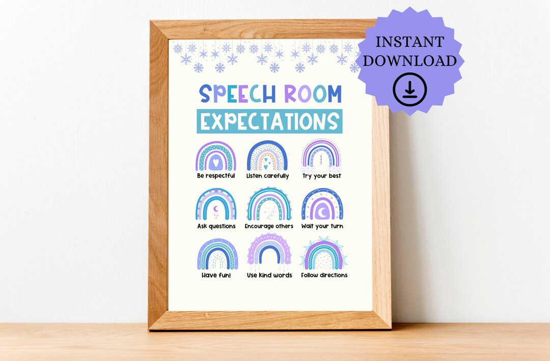Winter Speech Room Expectations, Speech Expectations Poster, Speech ...