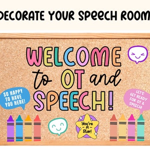 Welcome to OT and Speech Board Kit, OT & Speech Decor, School Bulletin ...