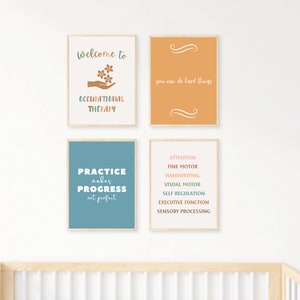 Occupational Therapy Poster Bundle, Set of 4, OT Therapy Bundle ...