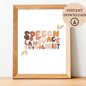 Boho Speech Language Pathologist Poster, Speech Language Gift, SLP ...