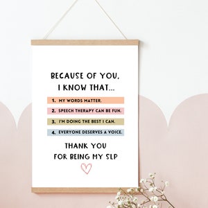 Speech Therapist Gift, SLP Appreciation Day, Digital SLP Gift, Speech ...
