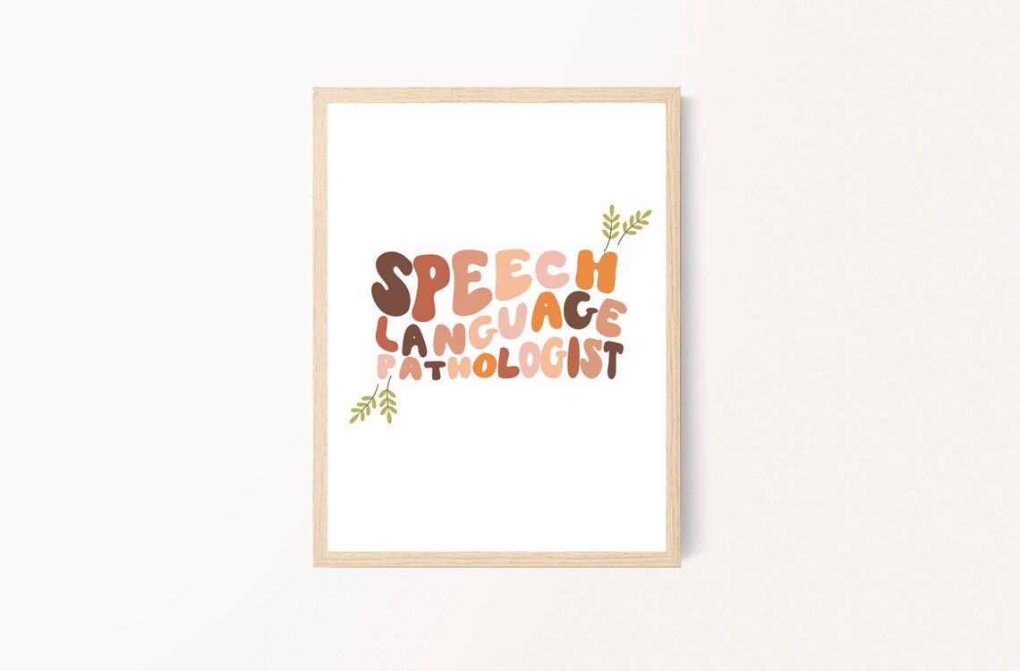 Boho Speech Language Pathologist Poster, Speech Language Gift, SLP ...