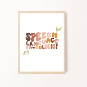 Boho Speech Language Pathologist Poster, Speech Language Gift, SLP ...