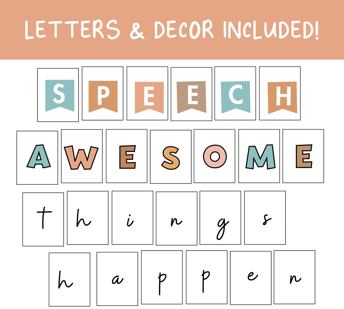 Pastel Rainbow Speech Bulletin Board, Welcome to Speech Bulletin ...