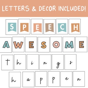 Pastel Rainbow Speech Bulletin Board, Welcome to Speech Bulletin ...