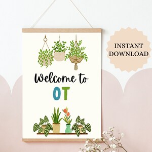 Welcome to OT Poster, Plant Themed Occupational Therapy, Occupational ...