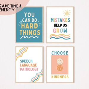 Colorful Speech Room Decor Bundle, Set of 6, SLP Posters, Speech ...