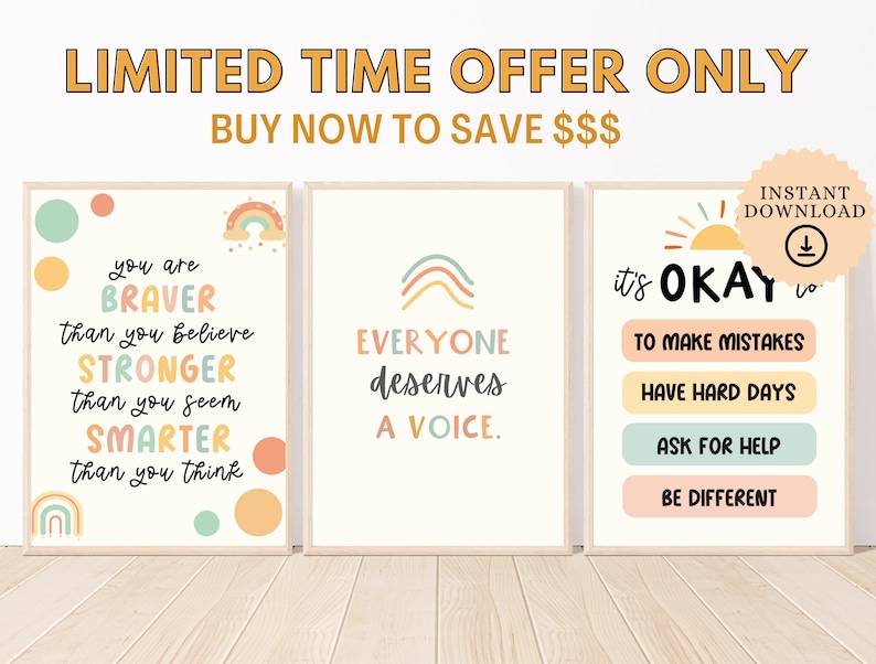 Pastel Rainbow Speech Poster Bundle Speech and Language - Etsy