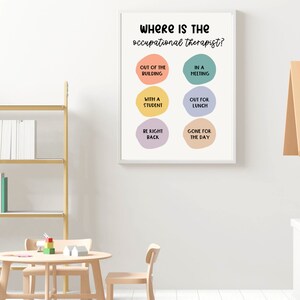 Where is the Occupational Therapist Poster, Printable OT Poster, OT ...