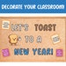 Let's Toast to A New Year Speech Bulletin Board, January Speech ...
