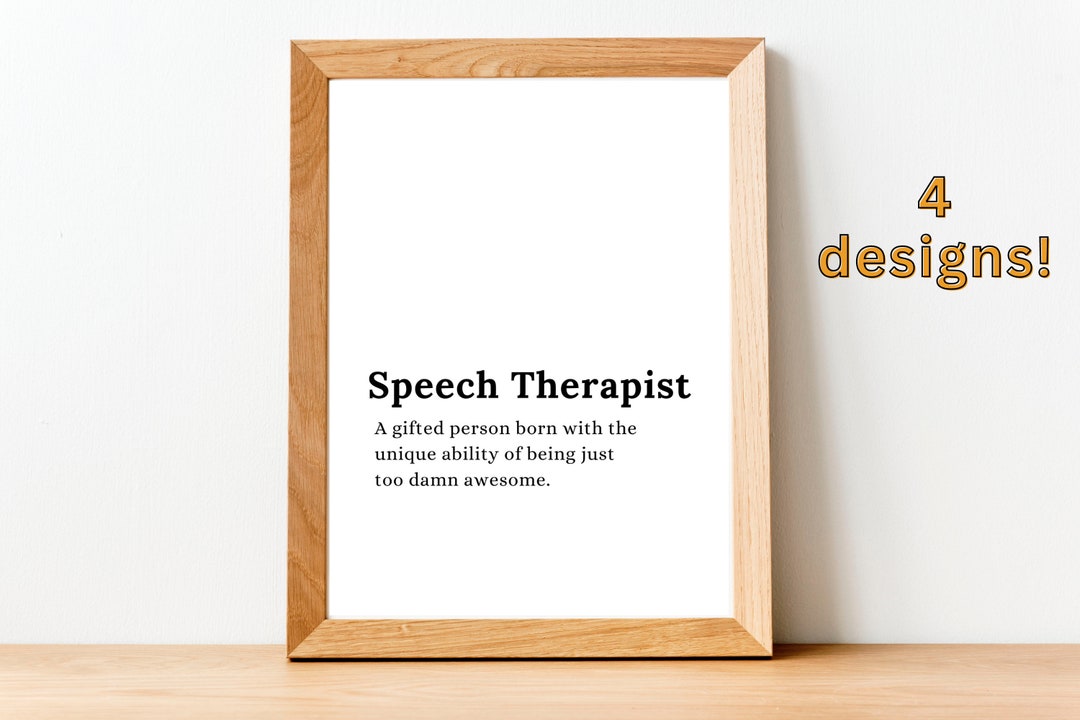 Speech Therapist Appreciation Day Poster, SLP Gift, Speech Therapy Gift ...