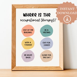 Where is the Occupational Therapist Poster, Printable OT Poster, OT ...