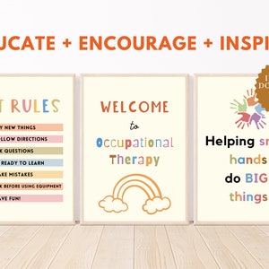 Occupational Therapy Posters, Occupational Therapy Decor, Pediatric OT ...