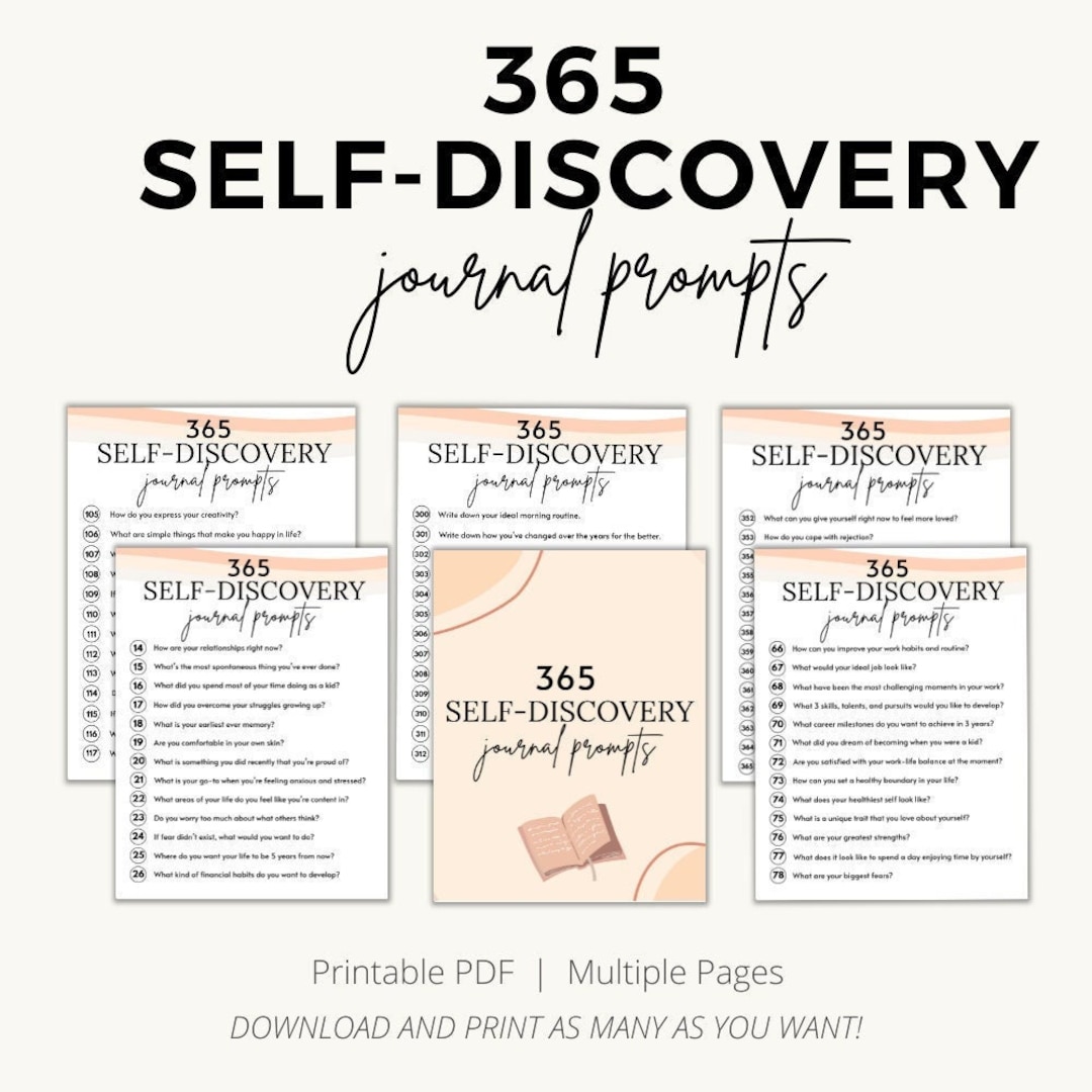 365 Self-discovery Journal Prompts Printable, Shadow Work Journaling ...